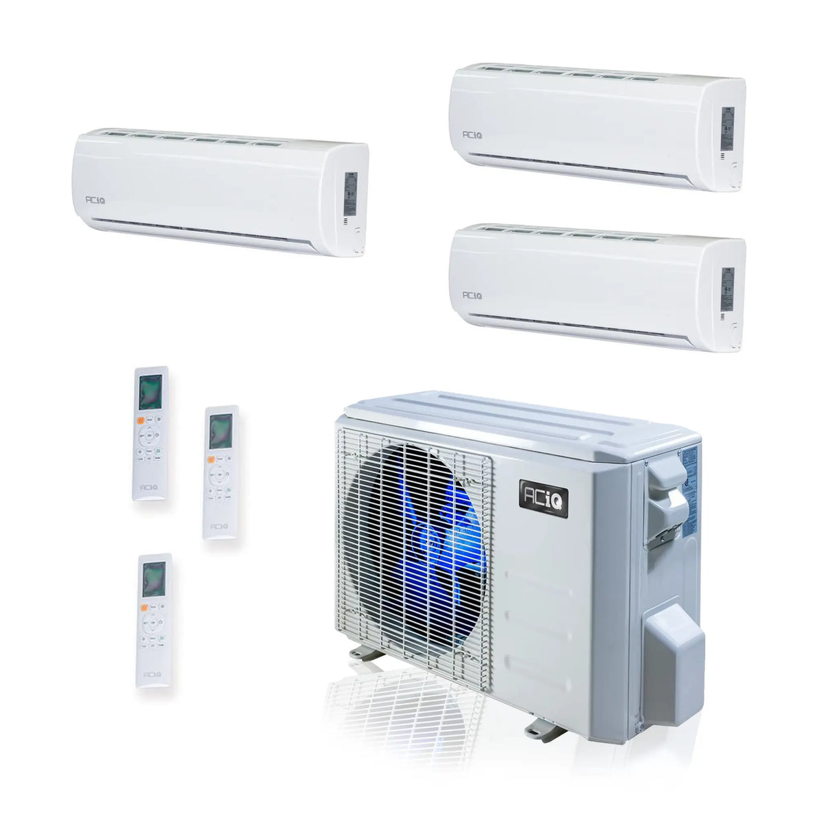 ACiQ 27K BTU 25 SEER2 Wall Mount Mini Split System 3-Zone R454B 230V 6 ...