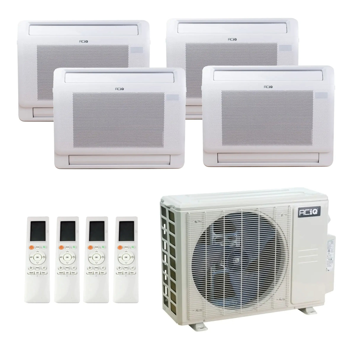 ACiQ 36K BTU 24 SEER2 4-Zone Floor Mount Mini Split R454B 230V 9+9+9+1 ...