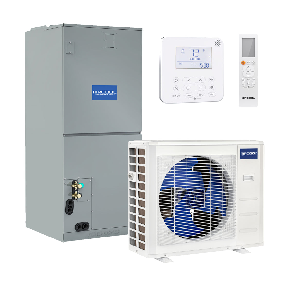 MRCOOL 5 Ton Ducted Central Split Heat Pump System 15.3 SEER Hyper Hea ...