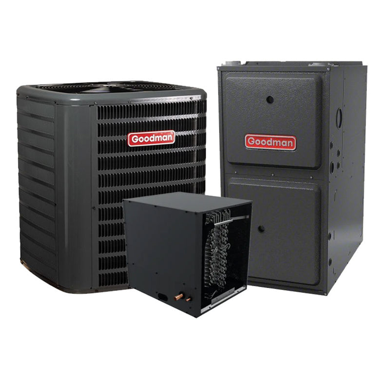 Goodman 2 Ton Split AC & Gas Furnace 15.2 SEER2 92% 80K BTU Horizontal ...