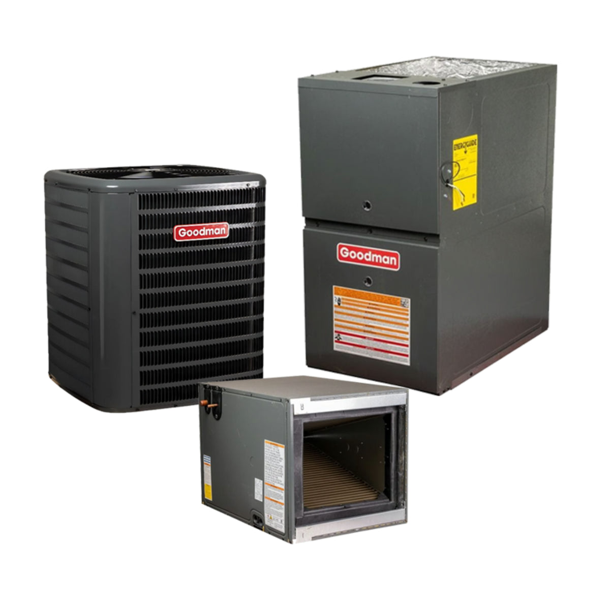 Goodman 3 Ton 15.2 SEER2 AC Furnace System 80% AFUE 60K BTU Horizontal ...
