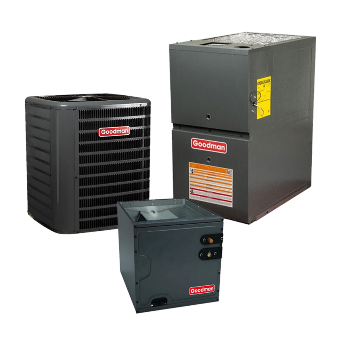 Goodman 3 Ton 15.2 SEER2 AC Furnace System 80% 60K BTU Two Stage ...